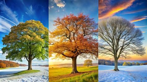 Four Seasons Of The Year Premium Ai Generated Image