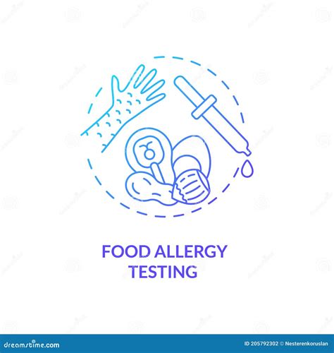 Food Allergy Testing Concept Icon Stock Vector Illustration Of