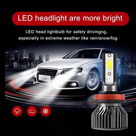 Jeseny 2 Faros Delanteros Led H11h9h8 Luces Antiniebla De Haz Alto Y