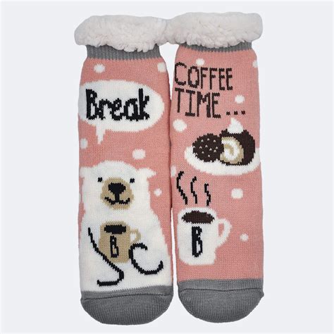 Jaxy Huissokken Koffiebeer Roze Jaxy