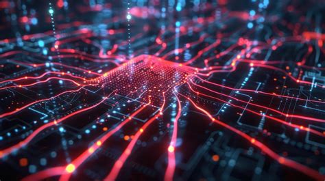 Abstract Representation Of Ai Neural Networks And Data Flows Premium Ai Generated Image