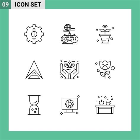 Set Of 9 Vector Outlines On Grid For Crypto Ark Multiplayer Wifi Nature