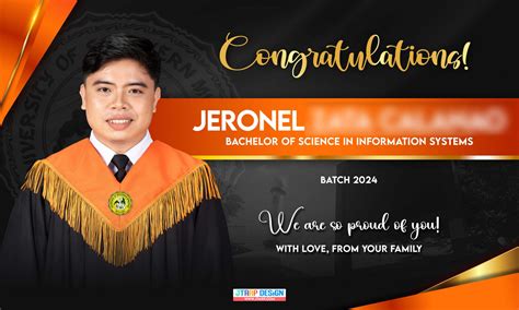 Graduation Tarpaulin Design Celebrating Jeronels Achievement