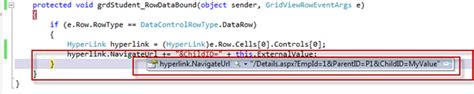 How To Pass External Values With GridView HyperLinkField Which Are Not Part Of Your Gridview