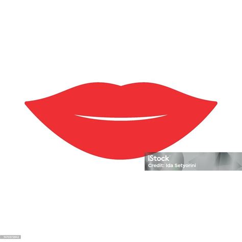 Ikon Bibir Atau Logo Simbol Tanda Terisolasi Vektor Ilustrasi Ilustrasi
