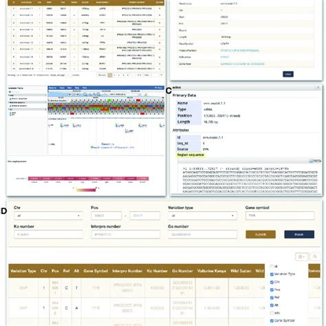 Gene And Variation Modules A Gene Search Module B Click On