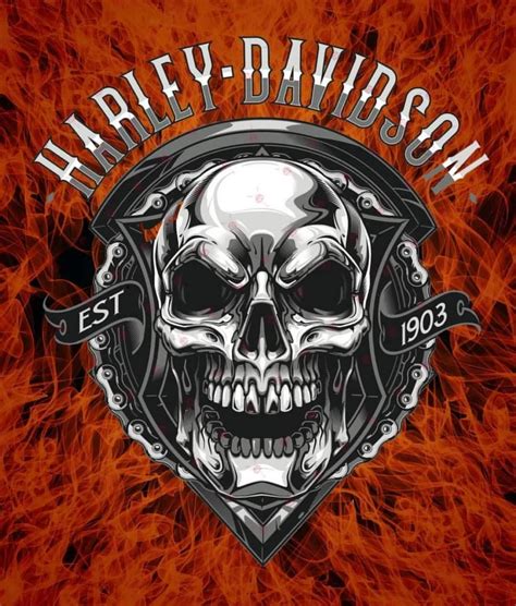 Harley Davidson Skull Tattoo