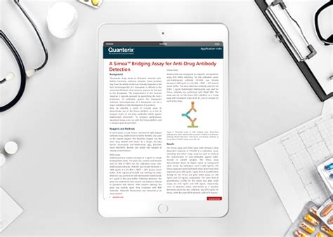 Application Note A Simoa™ Bridging Assay For Anti Drug Antibody