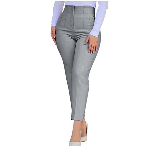 Tmoyzq Womens Straight Leg Dress Pants Tummy Control High Waisted