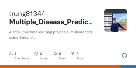 Github Trung8134multiplediseasepredictionsystem A Small Machine Learning Project Is