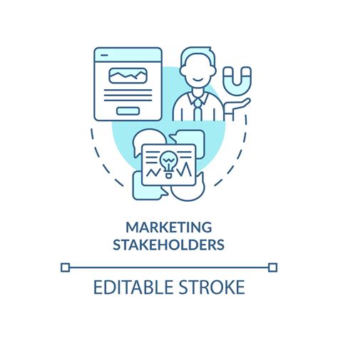 Marketing Stakeholders Turquoise Concept Icon Promo Campaign Type Of Stakeholder Abstract Idea