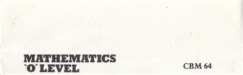 Mathematics O Level Images Launchbox Games Database