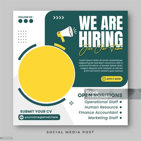 우리는 고용하고 있습니다 우리 팀 소셜 미디어 게시물 템플릿에 가입하세요 구인 중에 대한 스톡 벡터 아트 및 기타 이미지 구인 중 직업박람회 사람 구함 표시 Istock