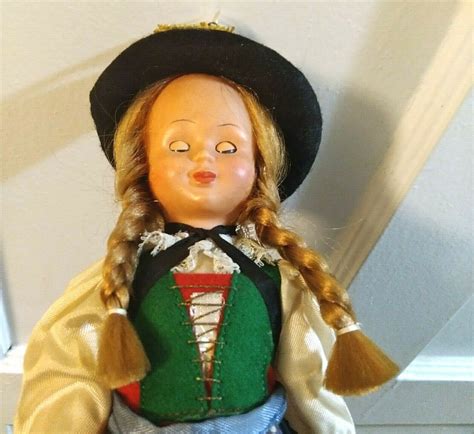 Austrian Costume Helga Celluloid Girl Doll 9 Made In Austria Etsy Uk