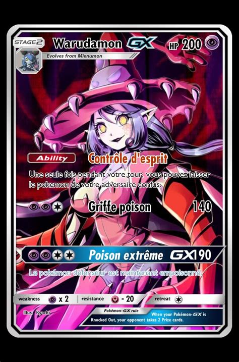 Digimon Appmon Warudamon Carte Pokémon Gx Pokemon Digimon Pokemon Cards