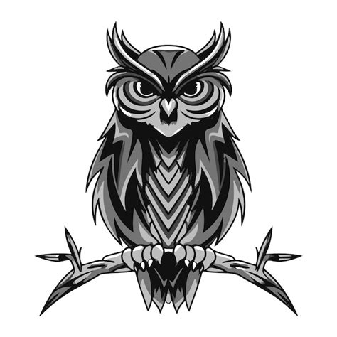 Premium Vector Owl Vector Illustration Black