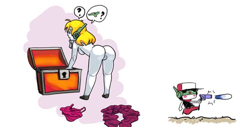 Rule 34 Ass Cave Story Curly Brace Female Firearm Grey Skin Gynoid