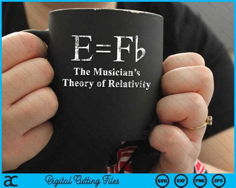 Funny Musician E Equals F Flat Theory Of Relativity Joke Svg Png File