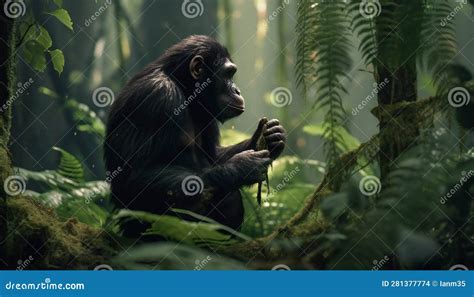 Ancestral Evolution A Human Ape Ancestor In A Snowy Prehistoric World