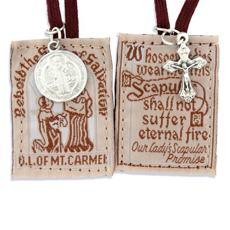 Mahogany Catholic Brown Scapular By Venerare Trinity Church Supply