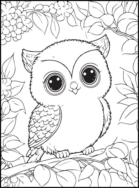 Bonitos Dibujos De Animales Para Colorear Para Niños 17382400 Vector