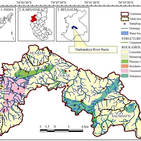 Location Map Of The Markandeya Command Area Showing Drainage Pattern
