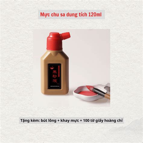 Chu Sa Lỏng Cao Cấp Mực Chu Sa Chính Tông 120ml Sách Vũ Phác
