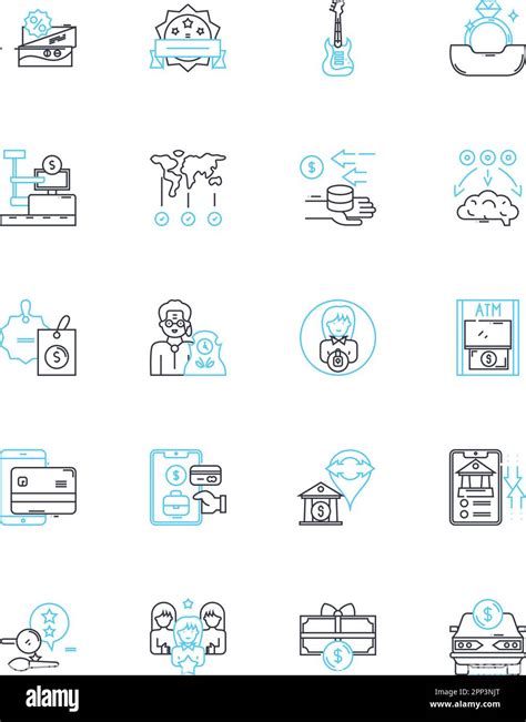 Marketing Strategy Linear Icons Set Targeting Segmentation