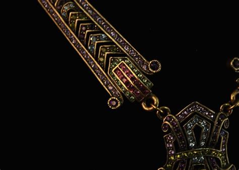 Heidi Daus Designer Art Deco Style Necklace Ebth