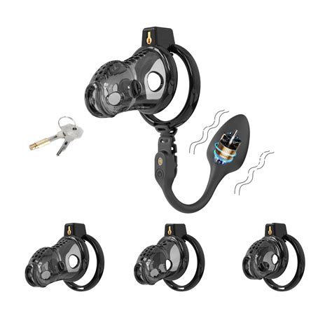 Silicone Chastity Cage With Remote Control Anal Plug Chastity Cage Co