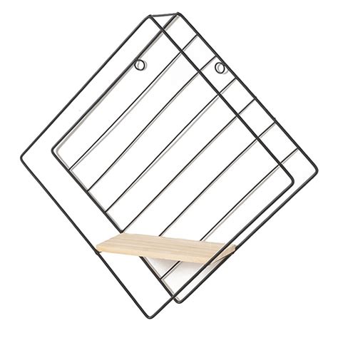 Modern Iron Wire Floating Shelves Geometric Wall Grandado