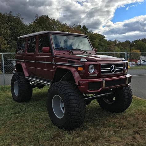 Lifted G Class Mercedes Benz Parked In Red