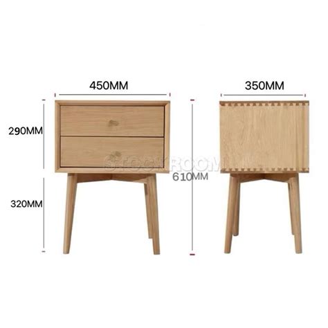 Lambert Solid Oak Wood Bedside Table And Night Stand