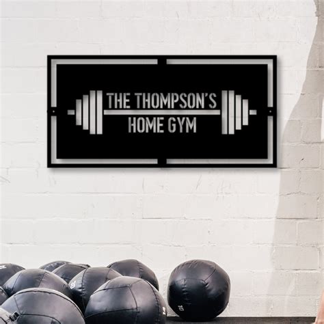 Personalized Metal Home Gym Sign Custom Workout Decor Etsy