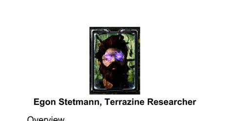 Egon Stetmann Terrazine Researcher Co Op Commander Concept R Starcraft