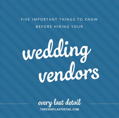 5 Things To Know Before Hiring Wedding Vendors