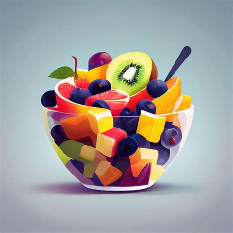 Premium Photo Fresh Mixed Tropical Fruit Fruit Salad Fitness And Healthy Eating Concept Ai