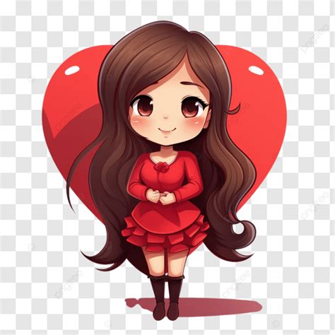 Cartoon Meisje Haar Van Achteren