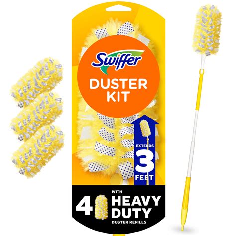 Swiffer Duster Kit With 3 Ft Extendable Handle Heavy Duty Dusting