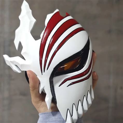 Anime Bleach Kurosaki Ichigo Cosplay Mask White Ichigo Hollow Half Face