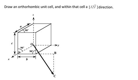 Solved Draw An Orthorhombic Unit Cell And Within That Cell