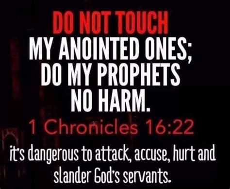 Touch Not My Anointed Scriptures Prophetic Quotes Bible Prophecy
