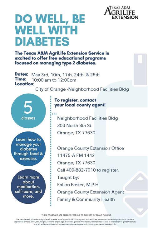 Free Diabetes Classes To Be Held Orange County Local Scoop