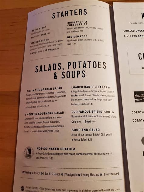 Menu At Jim N Nicks Bar B Q Mcdonough
