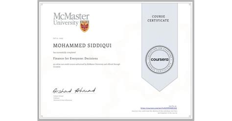 kabir siddiqui on linkedin completion certificate for finance for