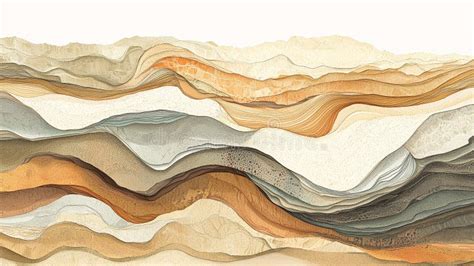 Layered Wavy Hills In Earthy Tones With A Smooth Sky Gradient Create