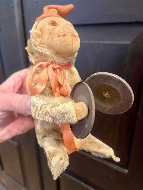 Vintage Wind Up Monkey Toy Etsy