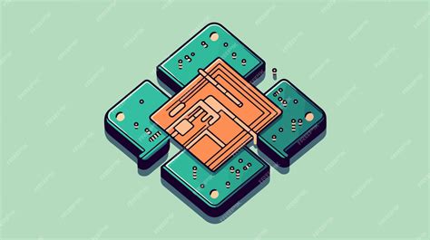 Vector Microchip Design Cpu For Information Communication Premium Ai Generated Vector