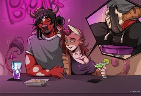 Rule 34 Anthro Bar Stool Beverage Black Clothing Black Hair Black Shirt Black Sweatpants Black