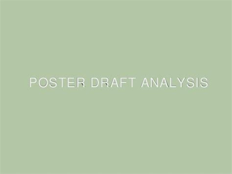 Poster Draft Analysis